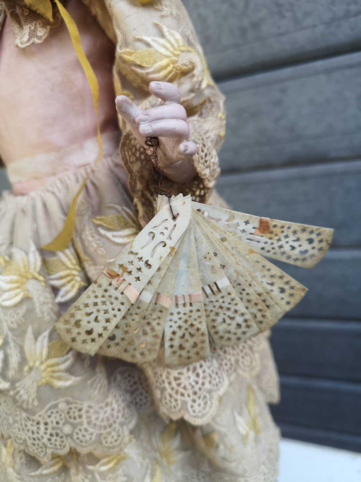 LAMBERT BOURGEOIS Antique mechanical automaton Victorian Bisque Doll ...