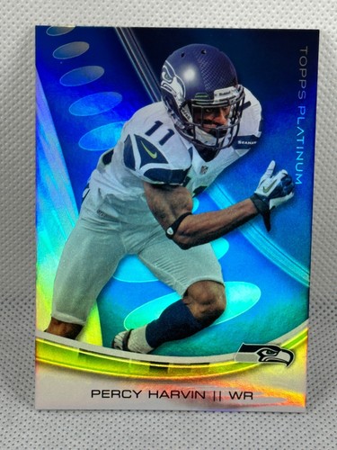 2013 Topps Platinum 25 Percy Harvin Sapphire Rainbow Foil Seattle ...