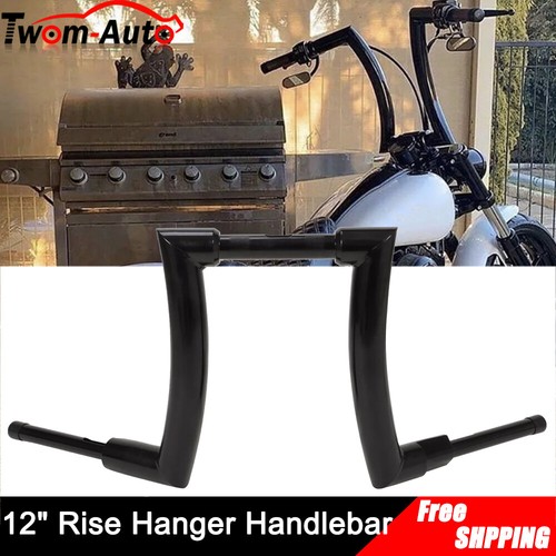12" APE HANGER HANDLEBARS FAT 1-1/2" DNA MONSTER BARS FOR HARLEY DYNA ...