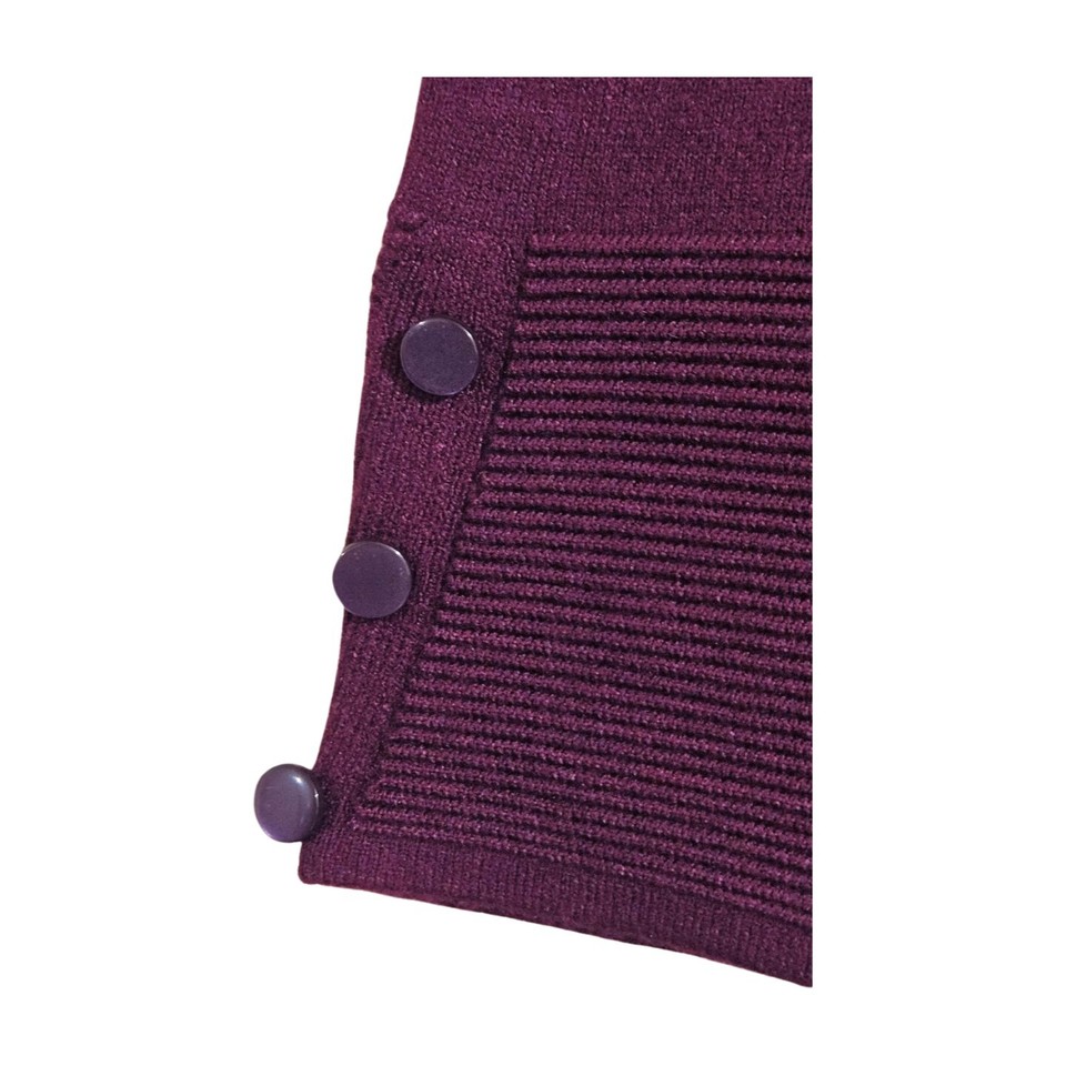 Evolution Cardigan Sweater Open Front 3/4 Sleeves Knit Burgundy Women's XS NWT | eBay