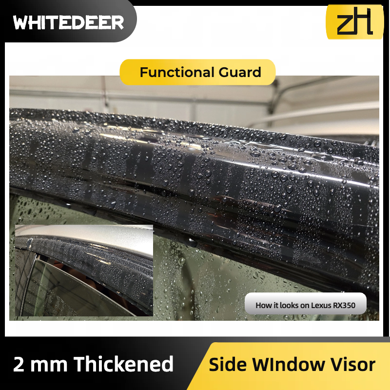 2008-2011 Ford Focus Side Window Visor Sun Rain Deflector Guard | Black ...