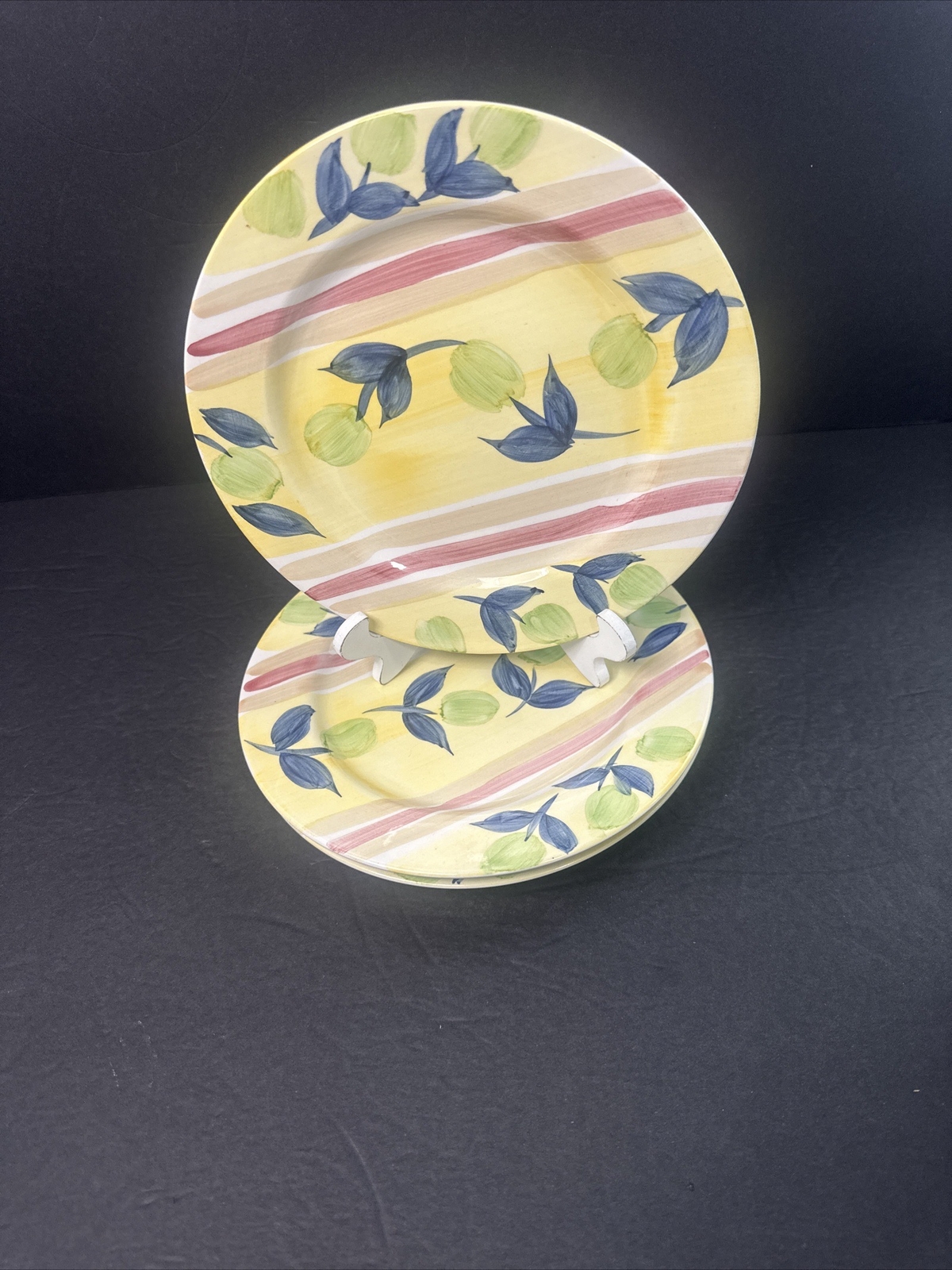 Vintage set of 3 Tabletops Unlimited Tuscany 7.75” Salad Plates: Hand ...