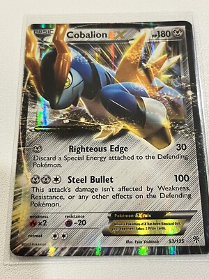 Pokémon TCG Cobalion-EX Black and White Plasma Storm 93/135 Regular ...