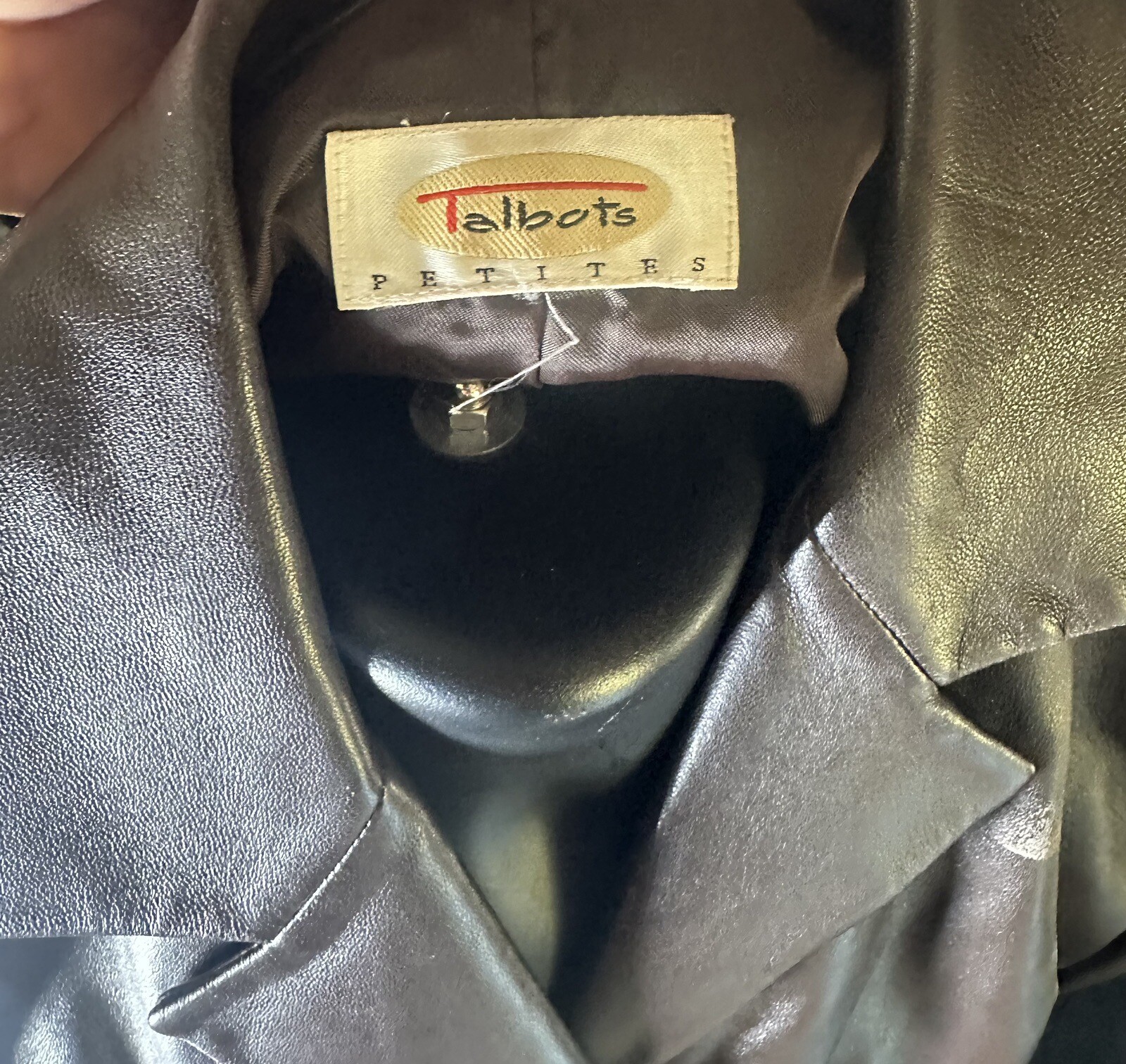 Talbots Petites 100% Leather Jacket-size Small-ID #100 - Gem
