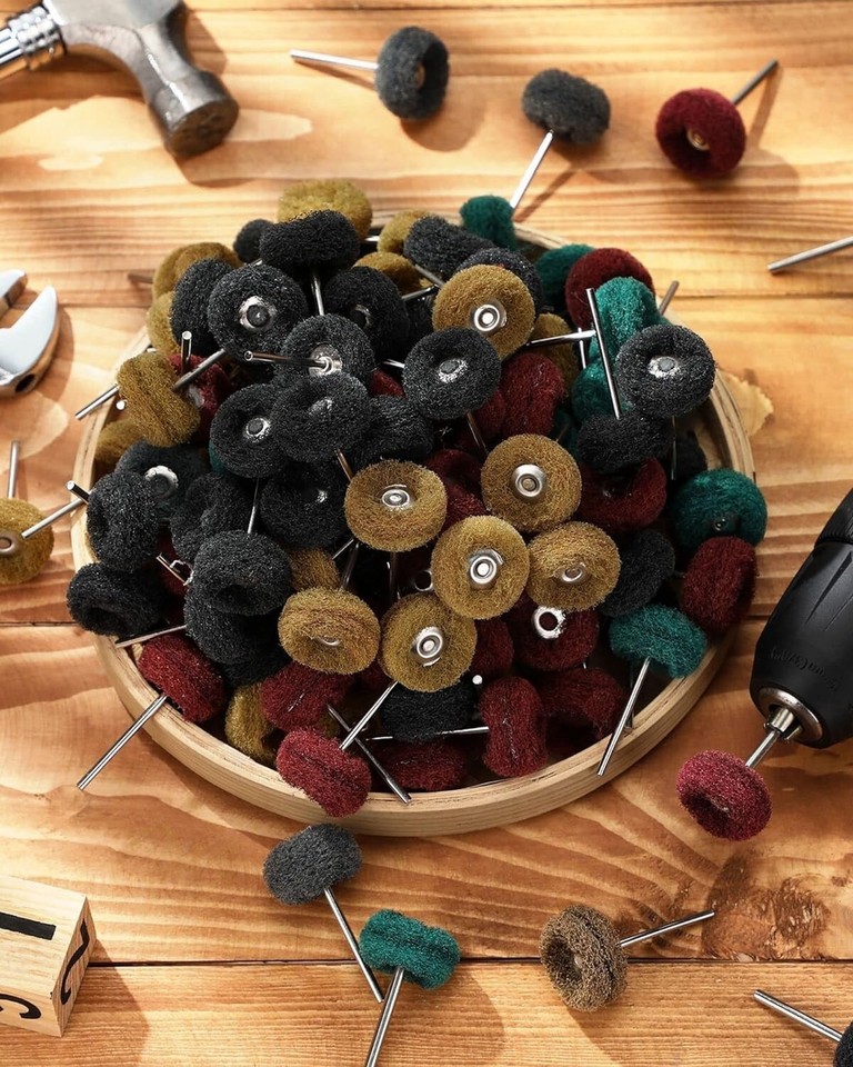 80x Abrasive Metal Polishing Buffing Wheel Burr Kit Set for Dremel ...