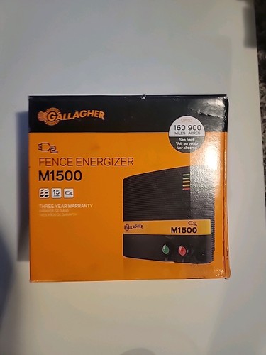 Gallagher M1500 Electric Fence Charger Powers Up to 160 Miles /900 ...