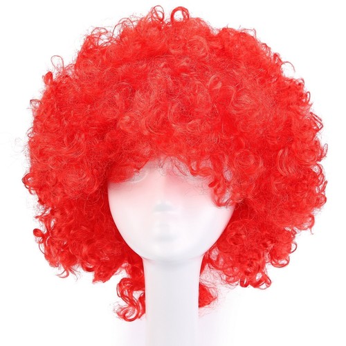 35cm Fashion Holiday Fluffy Funny Show Clown Wig, Red, Costume Party ...