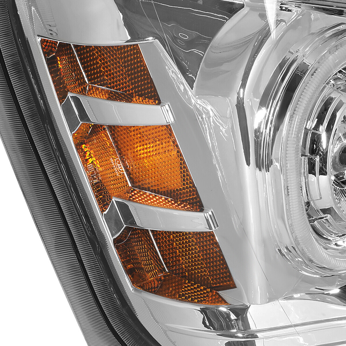 For 08-17 Freightliner Cascadia Full LED C-Shape Halo Projector ...