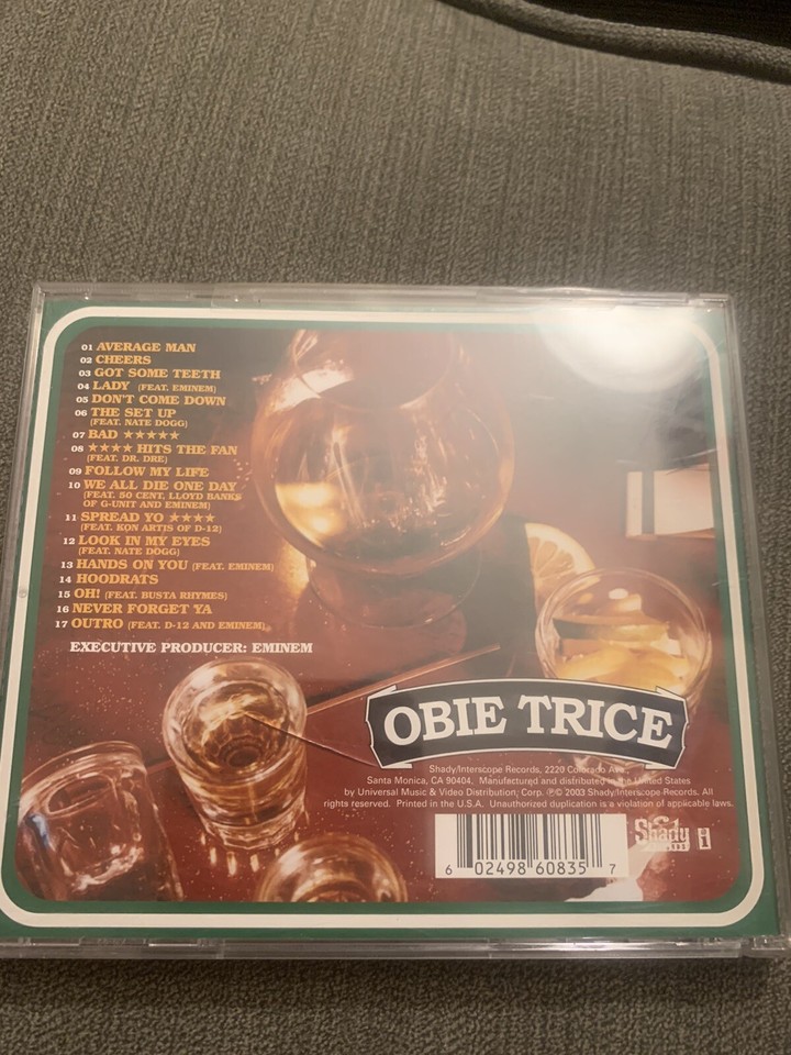 Cheers [Clean] [Edited] by Obie Trice (CD, Sep-2003, Shady ...