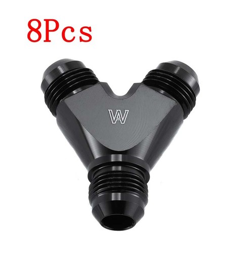 8Pcs Y-Adapter Male Flare Fuel Line Hose Fitting 8AN to 8 AN to 8 AN ...