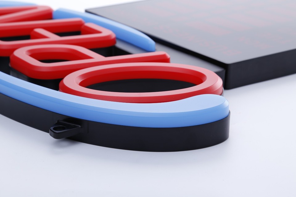 Super Bright SMT LED Open Sign with business hours (flexible minute ...