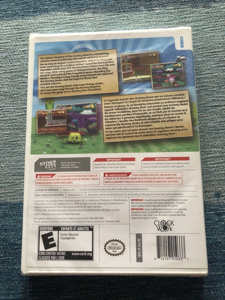 Gummy Bears Magical Medallion Nintendo Wii 2011 Brand New Sealed Video ...
