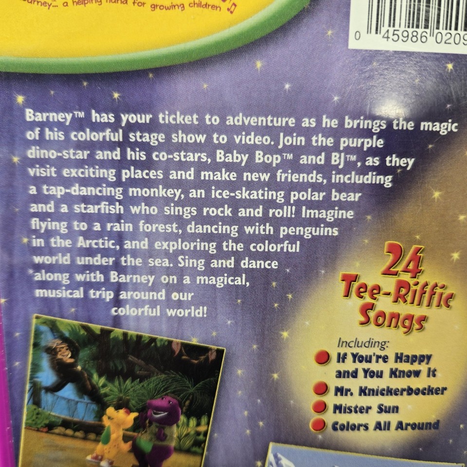Barney's Colorful World Live VHS 2004 Educational Imagination Family ...
