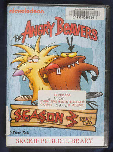 THE ANGRY BEAVERS SEASON 3 PART TWO DVD NICKELODEON CULT CLASSIC ...