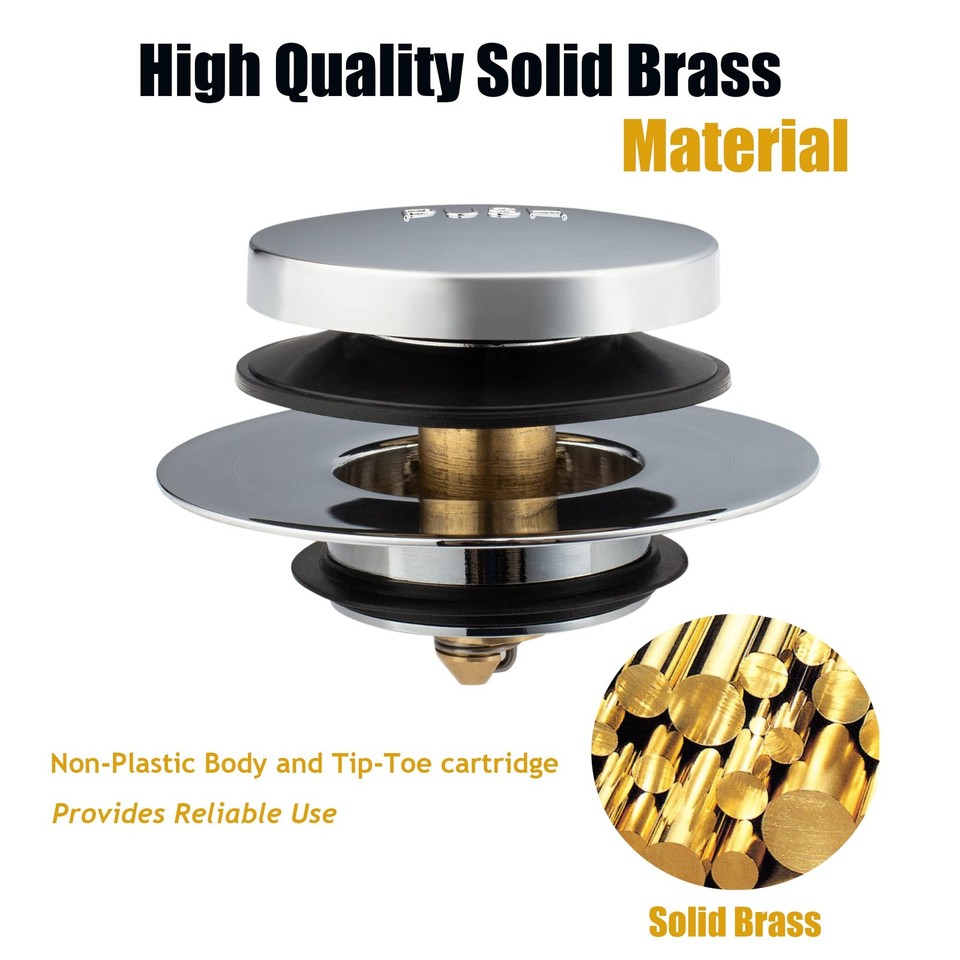 Chrome Universal Bathtub Drain Conversion Kit - Easy Installation Tub ...