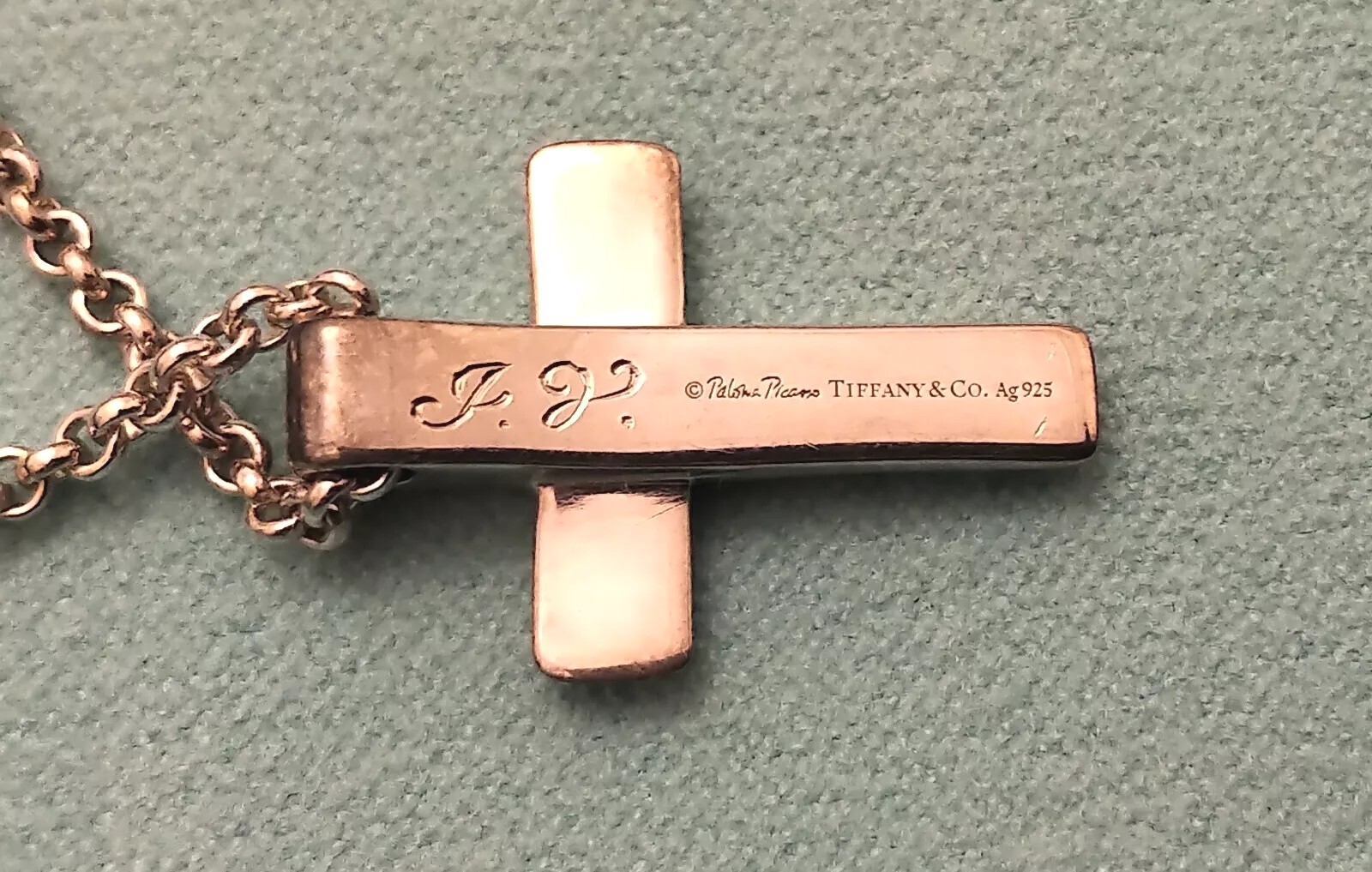 Tiffany & Co. Paloma Picasso Silver Groove Cross Pendant Necklace | eBay