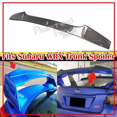15-21 Carbon Fit For SUBARU WRX STI 4th 4DR Gurney Flap STI Trunk Fin ...