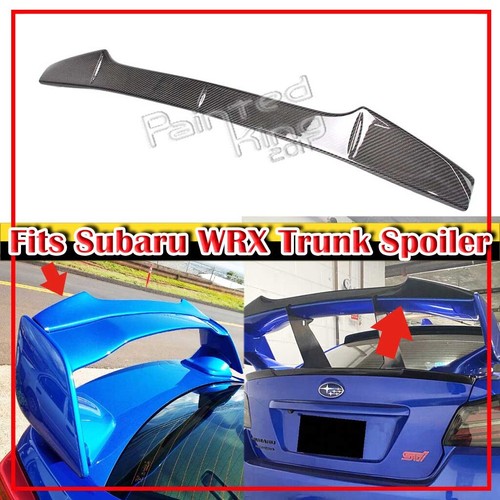 15-21 Carbon Fit For SUBARU WRX STI 4th 4DR Gurney Flap STI Trunk Fin ...