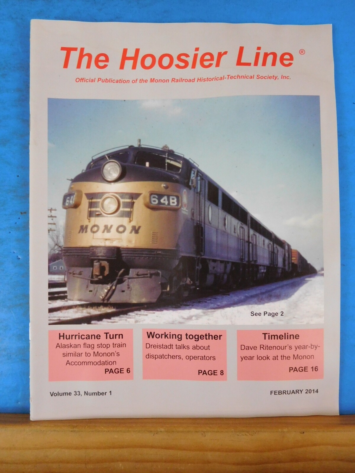 Hoosier Line Monon Railroad Historical & Technical Soc Vol 33 #1 ...