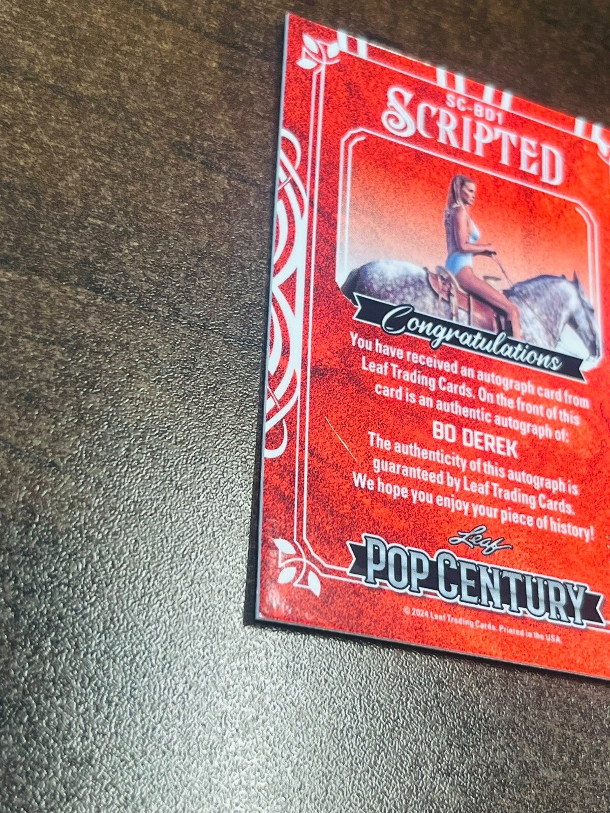 BO DEREK 2024 LEAF METAL POP CENTURY SCRIPTED AUTO WHITE MOJO 1/1 ONE OF ONE | eBay