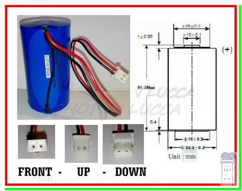 Batteria Pila 0-9912-K per Allarme Sirena Visonic MCS-710 MCS-730 MCS ...