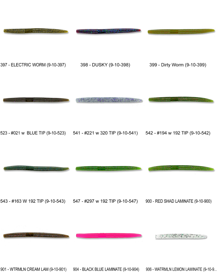 Gary Yamamoto Senko 5 Inch (9-10) Stick Bait Worm Any 134 Colors Bulk ...