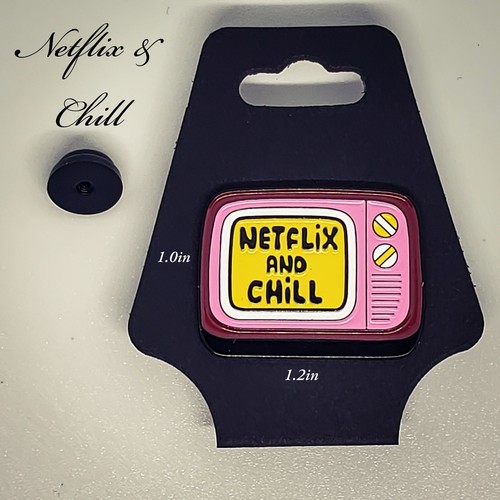Netflix And Chill Tv Pin Broach, Replacement Back Included | eBay