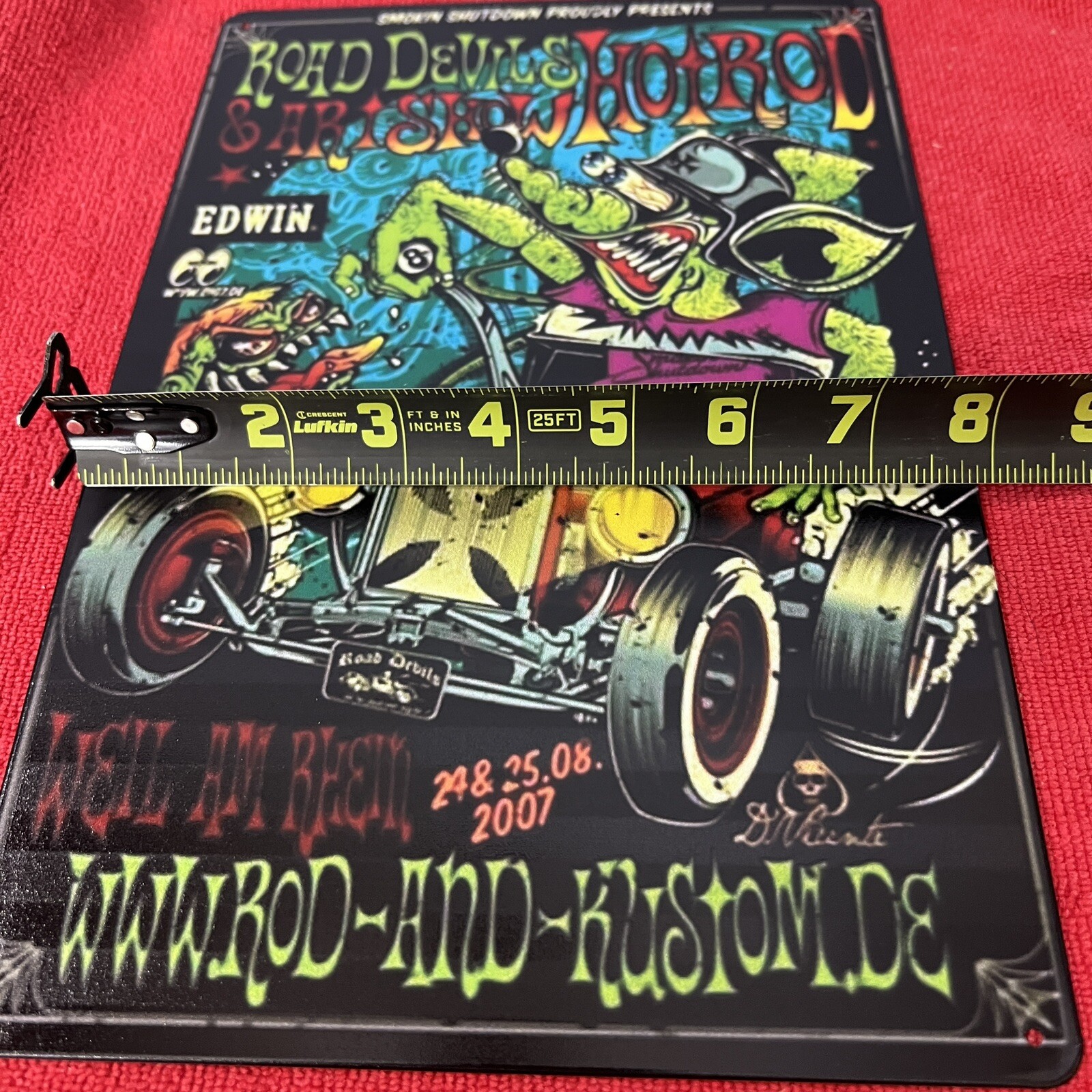 🔥 RAT FINK Ed “Big Daddy” Roth RF Hot Rod 12x8” Metal Sign ODD T-Bucket ...