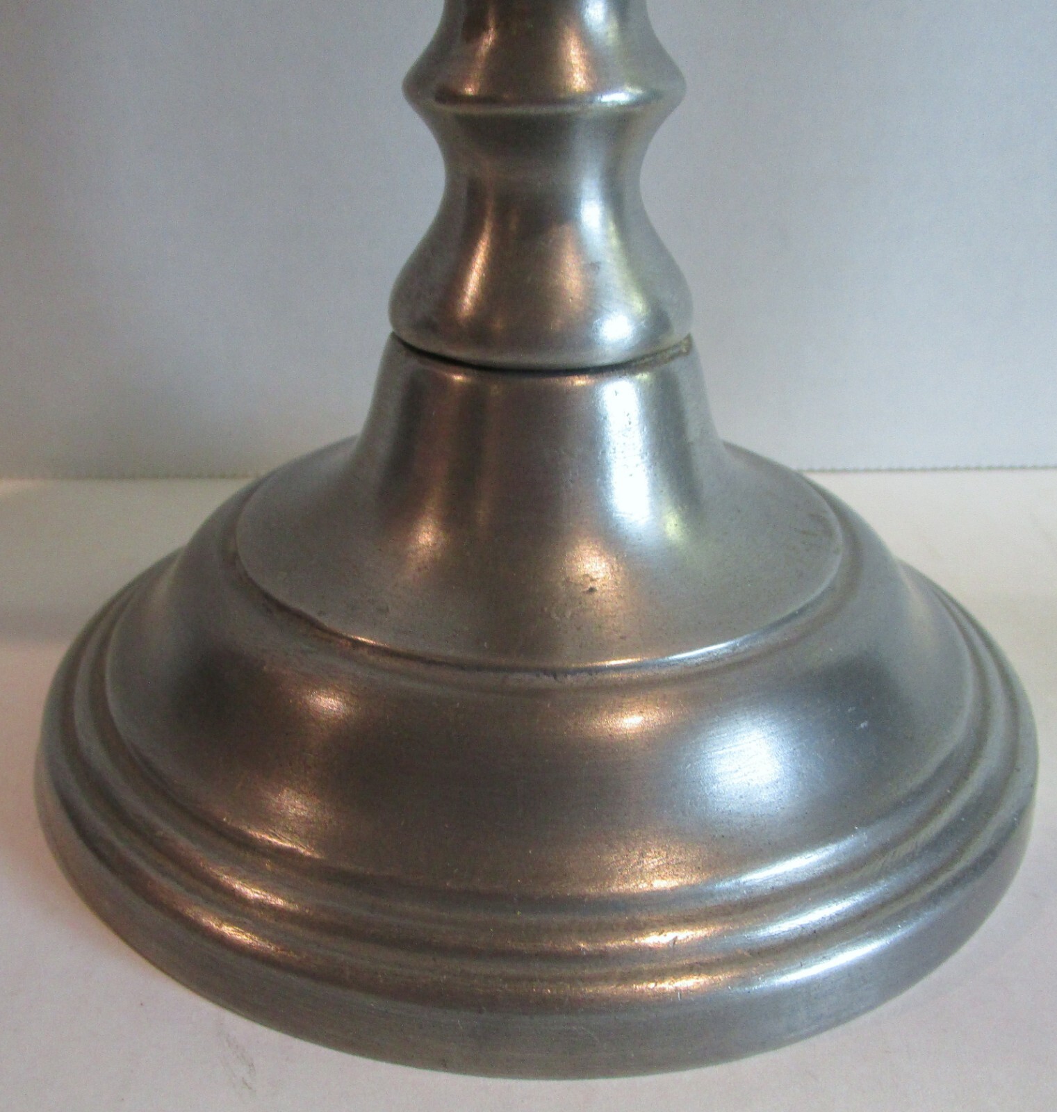 Vintage Colonial Country Pair Of Pewter Candlesticks Jay T. Stauffer ...