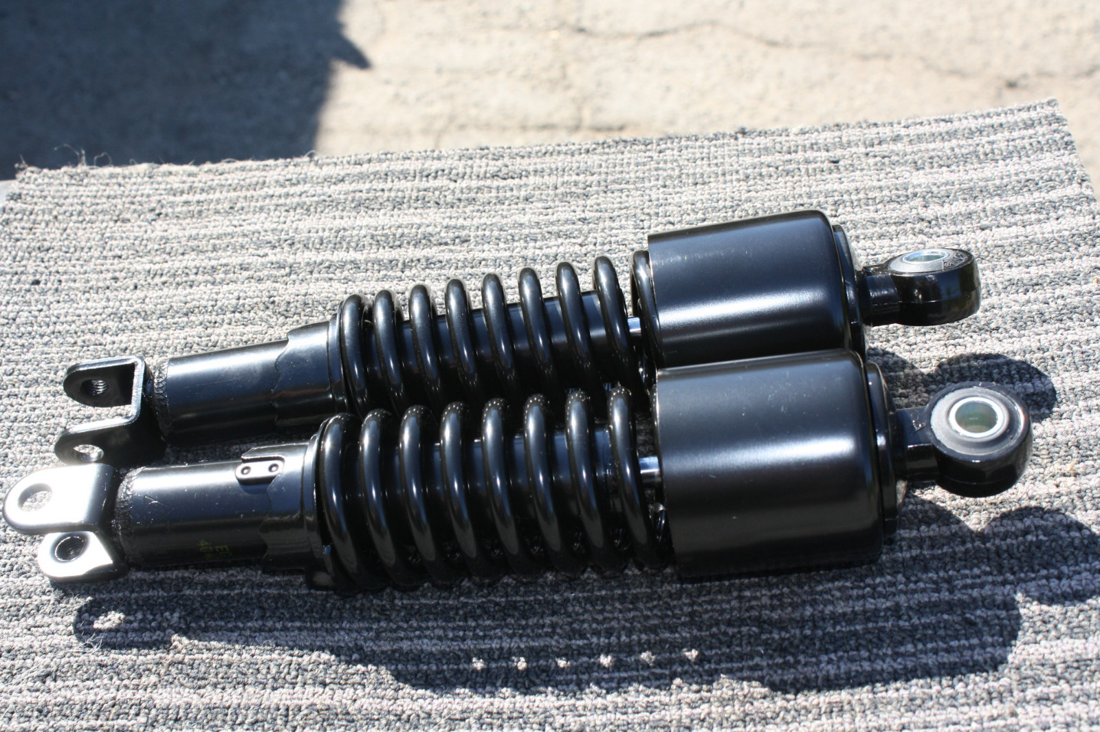 NEW Shorty Bobber 11.4" short shocks ALL BLACK eye clevis 11" bobber ...