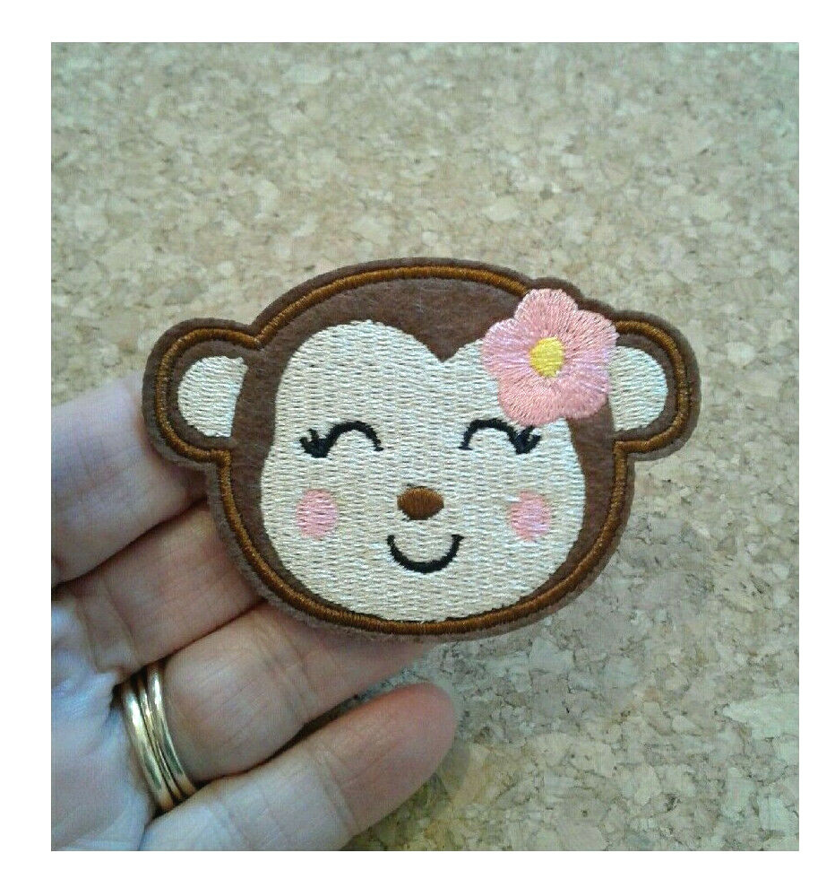 Monkey - Wild Animals - Jungle - Zoo - Embroidered Iron On Patch ...