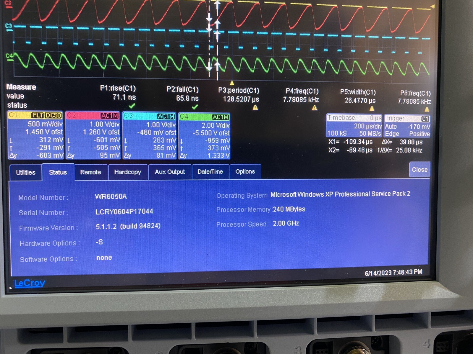 Lecroy WaveRunner 6050A 500MHz 5GS/s Digital Oscilloscope 8.4" Color ...