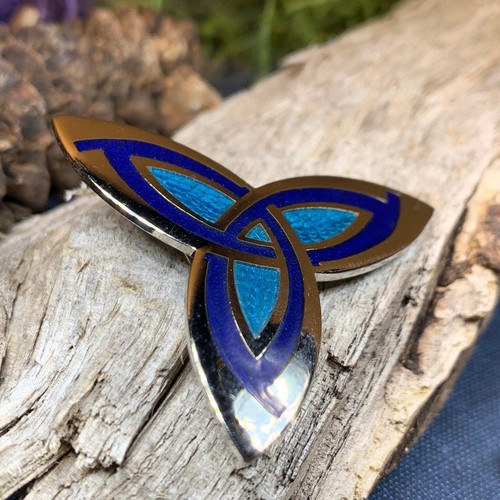 Trinity Knot Celtic Brooch Irish Scottish Welsh Pagan Wiccan Ladies Pin ...