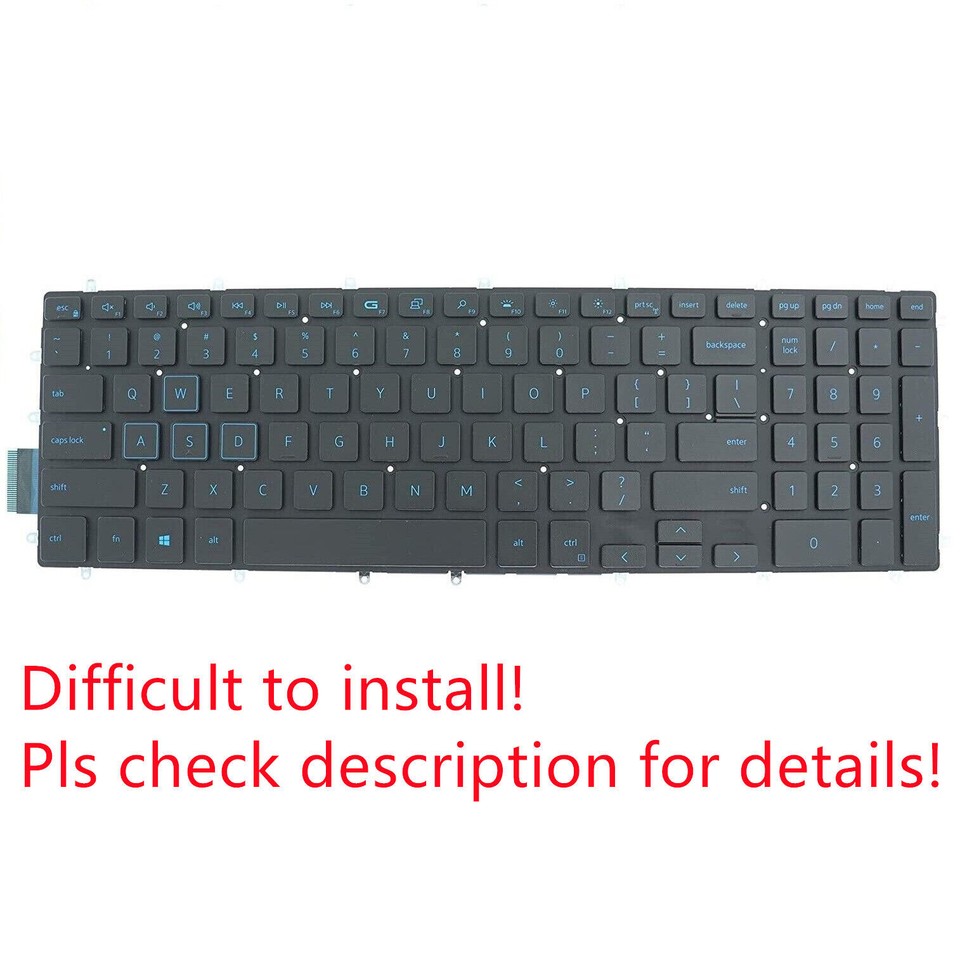 Original for Dell G5 15 5500 US Backlit Keyboard Blue Letters | eBay