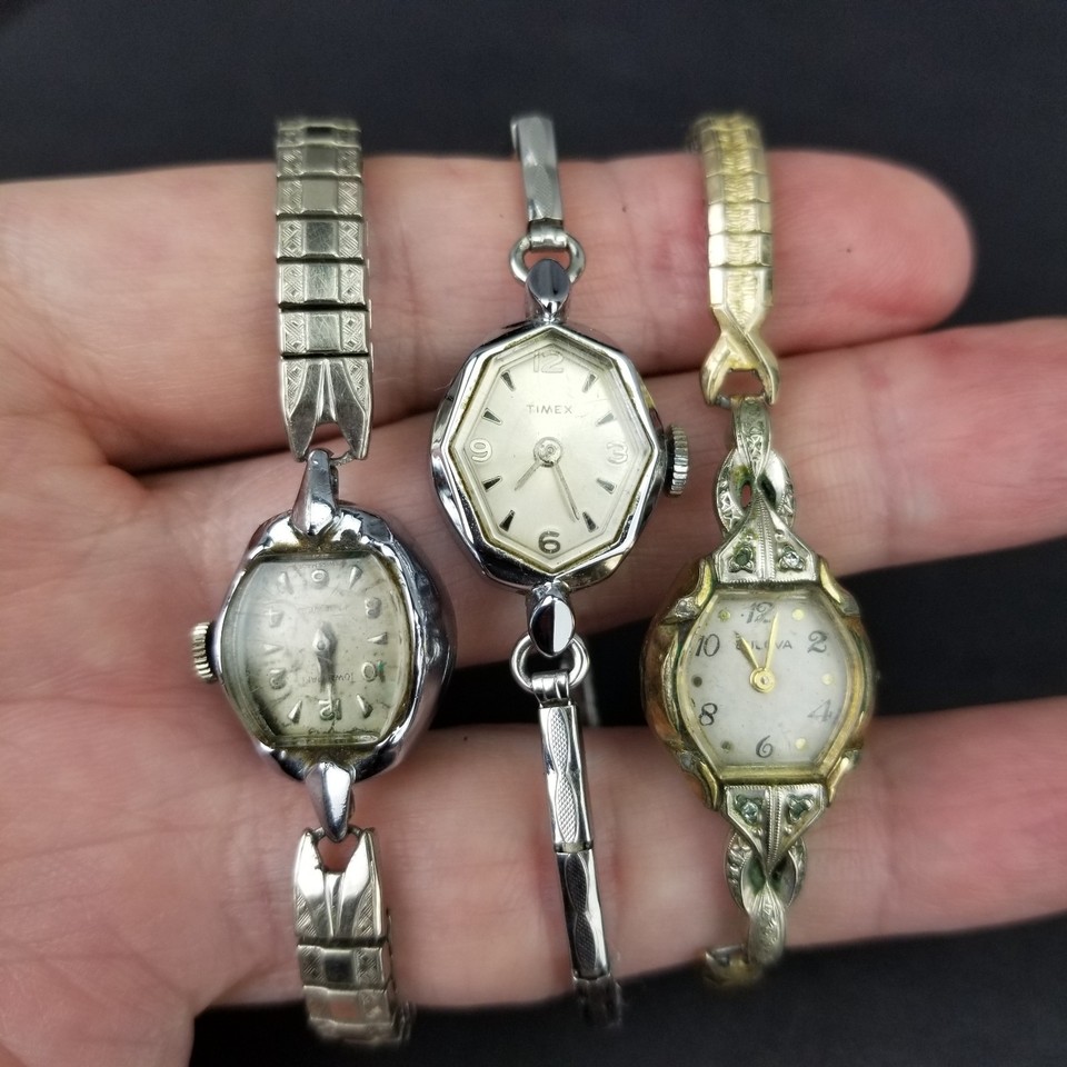vintage womens ladies watch lot x3 Bulova Timex Towncraft 10K rgp | eBay