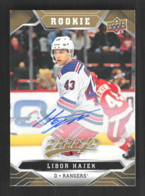 Libor Hajek AU 2019-20 Upper Deck MVP Autographs New York Rangers #233 ...
