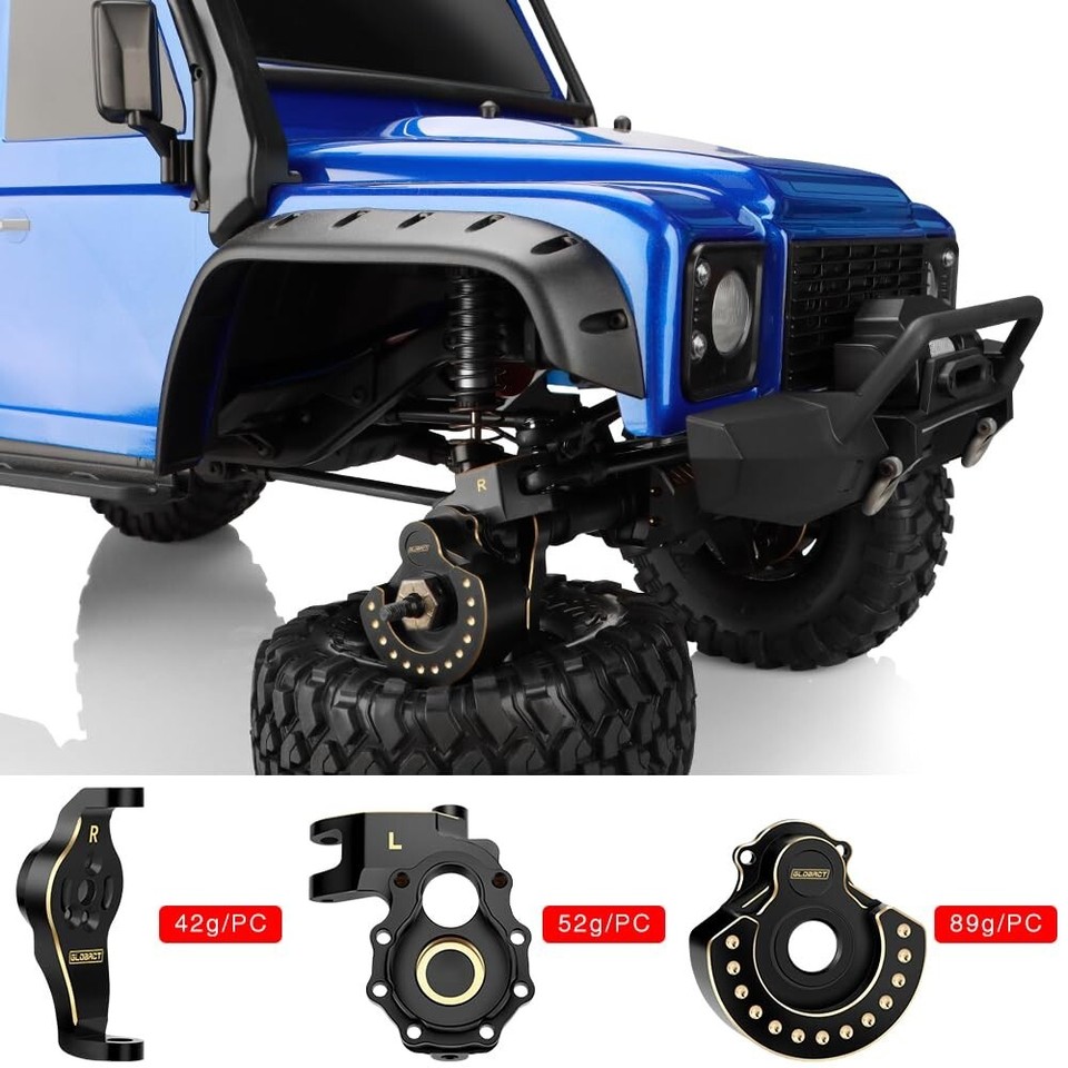 GLOBACT Brass Upgrades Kit for 1/10 TRX4 Front & Rear Portal Axle RC ...