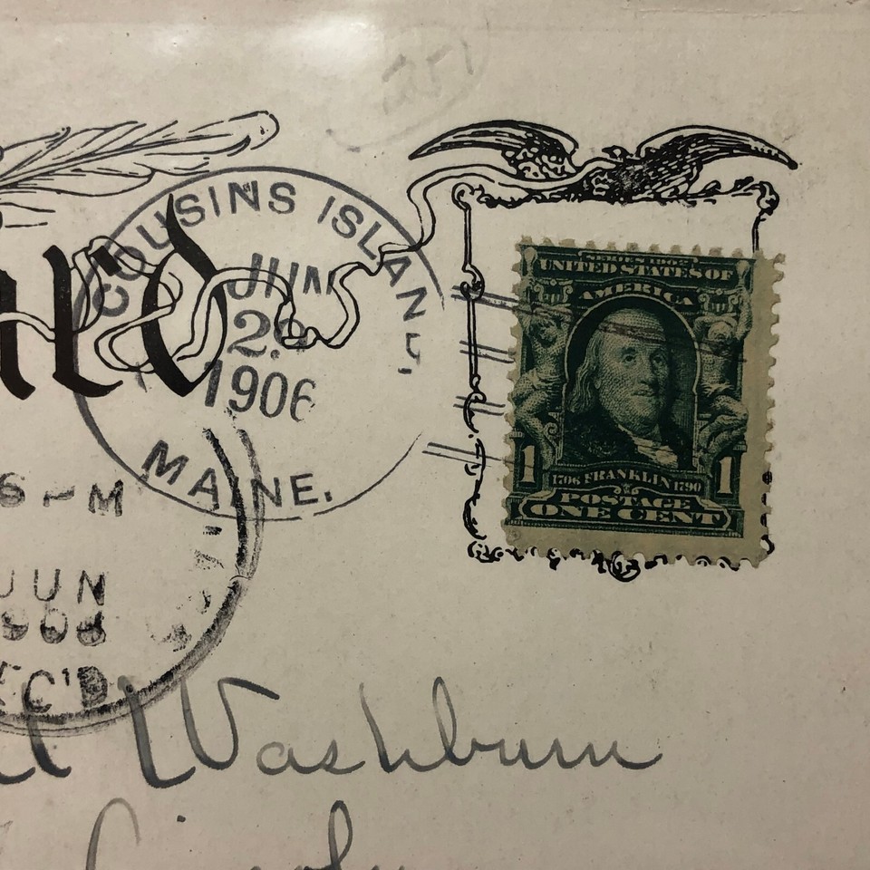 Vintage 1906 Cousens Island ME Postcard Post Office | eBay
