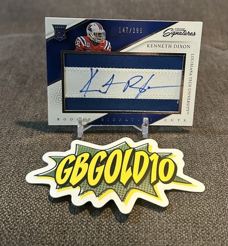 2016 Panini Prime Signatures Signature Cuts #94/199 Kenneth Dixon #265 ...