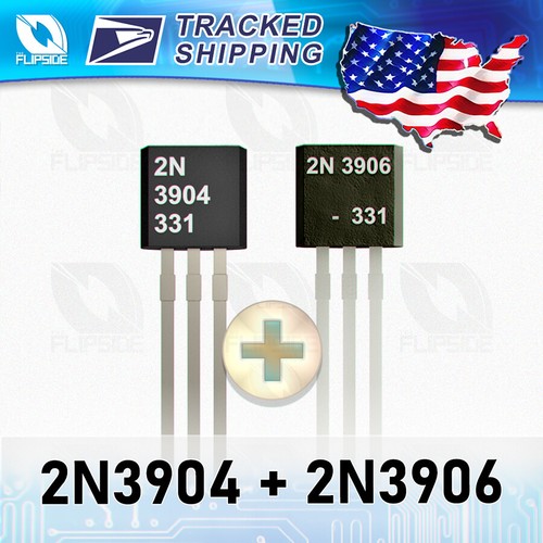2N3904+2N3906 NPN-PNP TO-92 Transistor Bundle Complimentary Pairs 50x ...