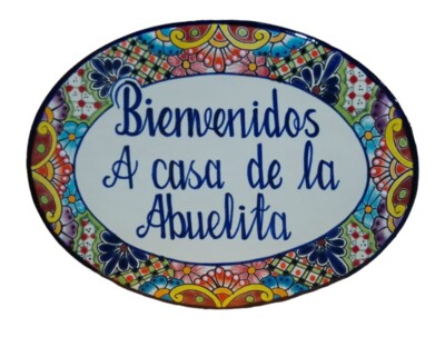 Mexican Ceramic Talavera Custom Wall House Address Plaque # 26 | eBay