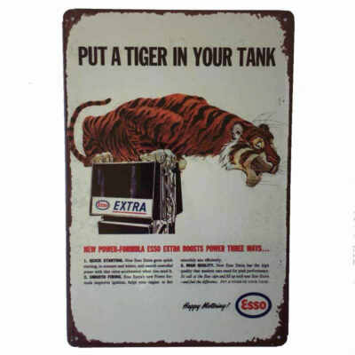 Esso Put a Tiger in your Tank Petrol Oil Shed Bar Garage Man Cave ...