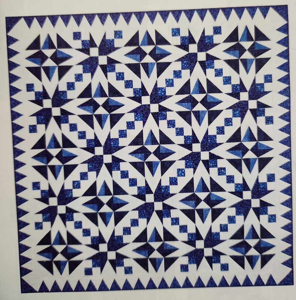 "Electric Blue" Quilt Pattern from 2015 Magazine Intermediate | eBay