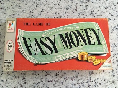 Vintage 1950s The Game of Easy Money Board Game Milton Bradley Complete ...