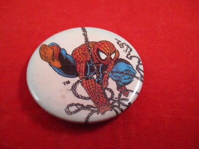Spider-Man Swinging From Web Marvel Comics 1989 Promo Pin Button ...