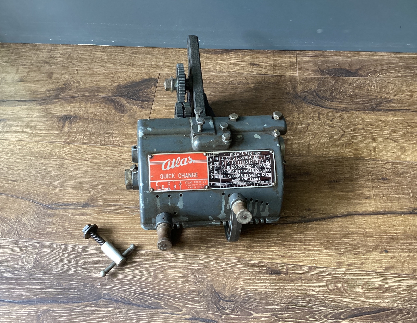 Atlas Craftsman 10” Metal Lathe Quick Change Gear Box & Tumbler Free ...