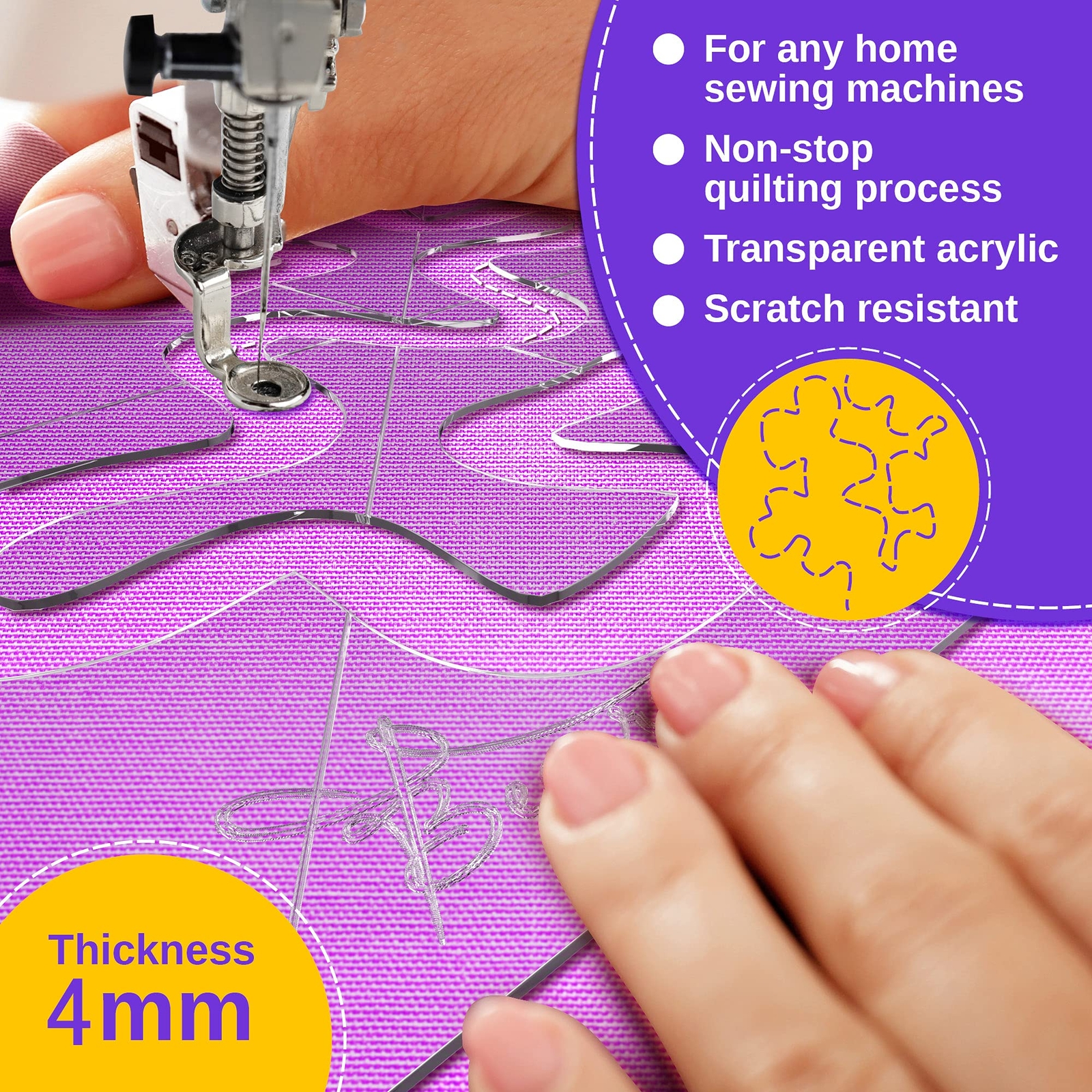 Meander Quilting Templates – Free-Motion Quilt Design – Acrylic ...