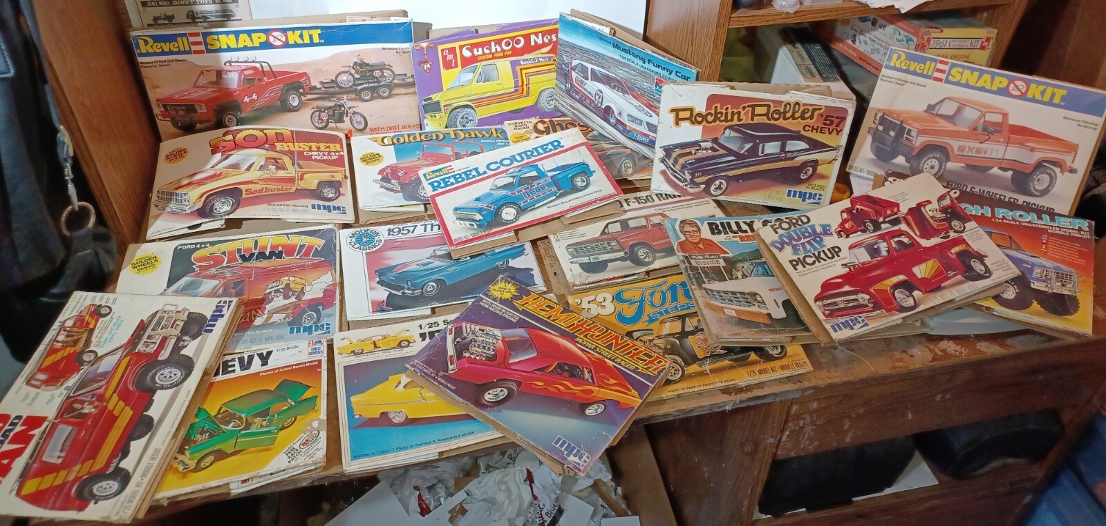LOT of 20 vintage AMT MPC Revell Monogram empty model kit boxes 1980s ...