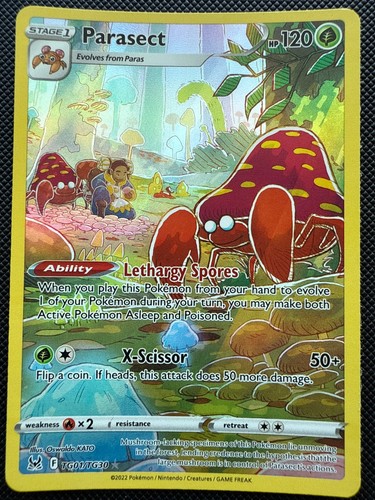 Parasect TG01/TG30 Lost Origin Holo Full Art Trainer Gallery Pokemon ...