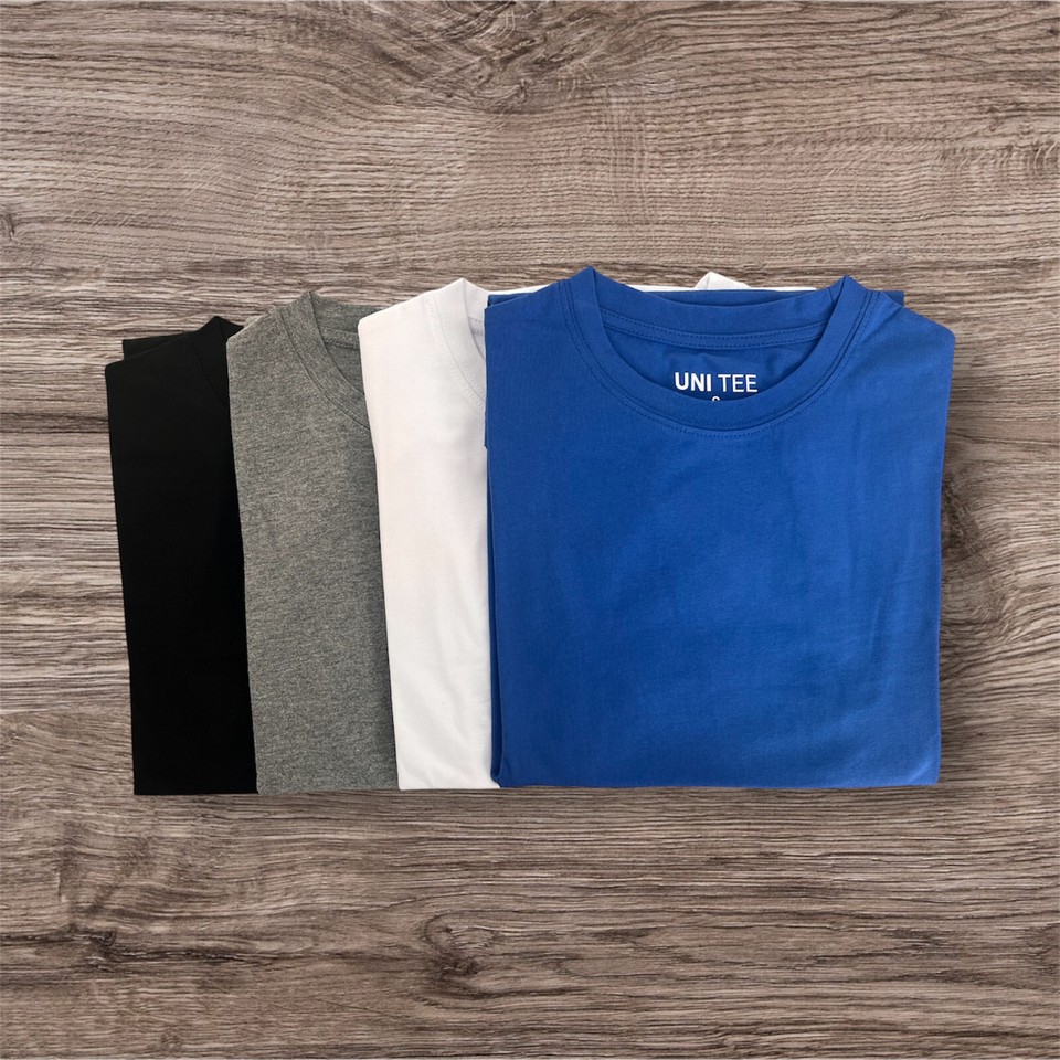 UNI TEE Mens Short Sleeves 8OZ Heavy Weight 100% Cotton S-3XL CREW Neck ...